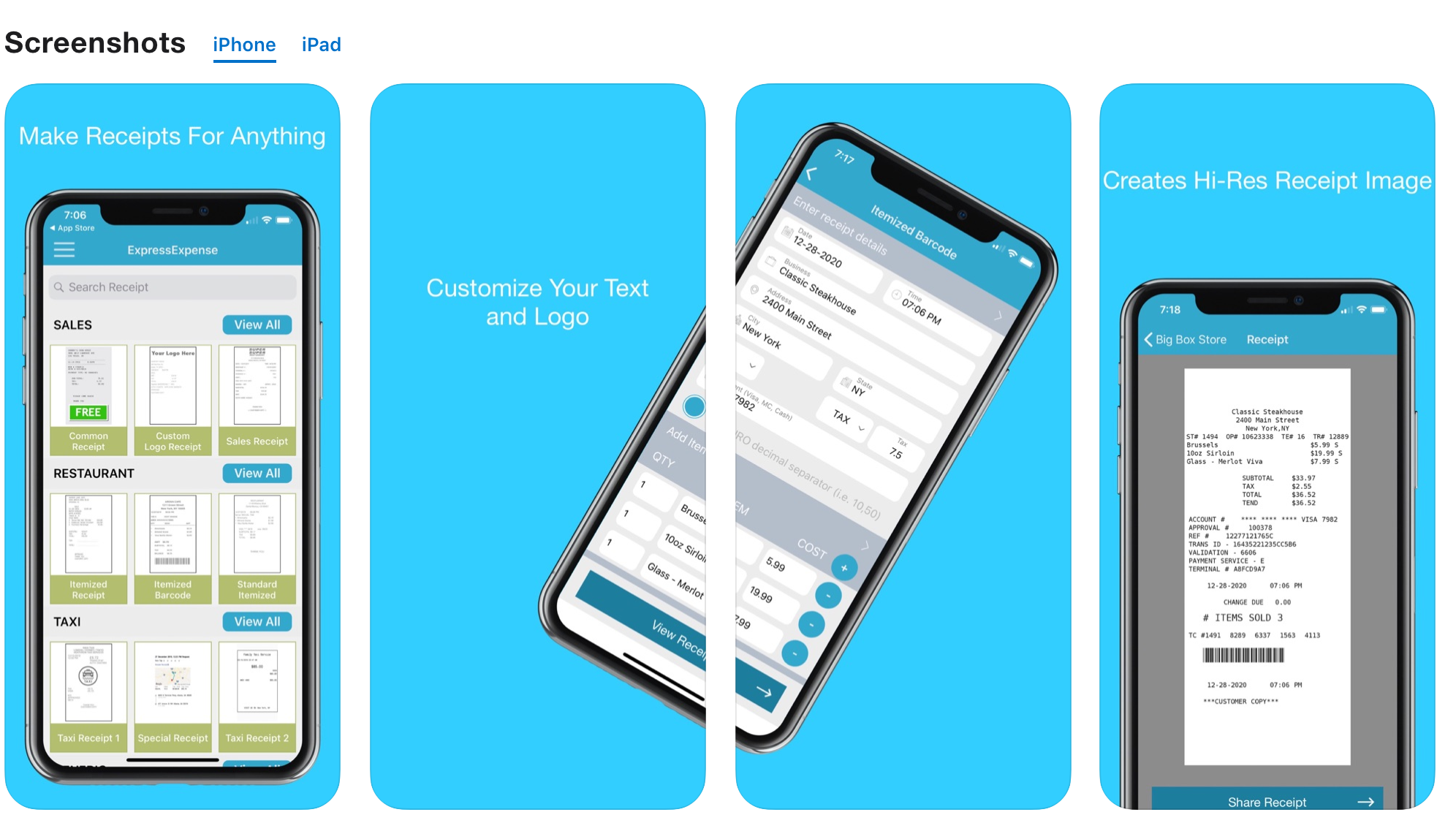 Express Expense Receipt Maker