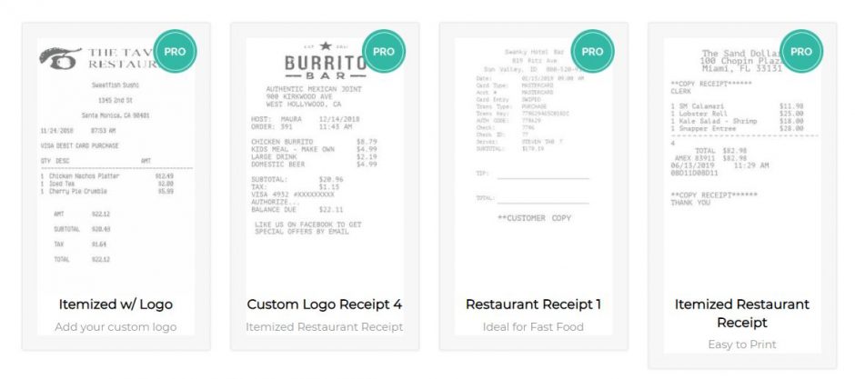 Receipt Template for Restaurant Receipts - ExpressExpense - How to Make ...