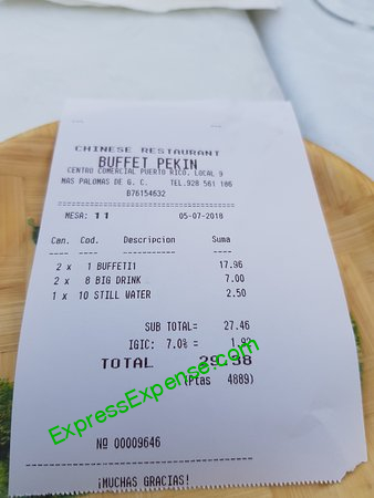 My Bill Picture Of Chinese Buffet International Pekin Puerto Rico
